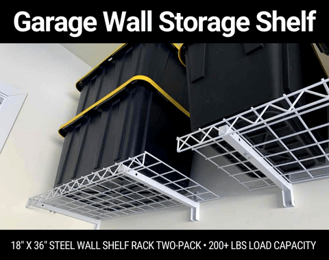 Garage Wall Storage Shelf Two-Pack - Garage Door Nation